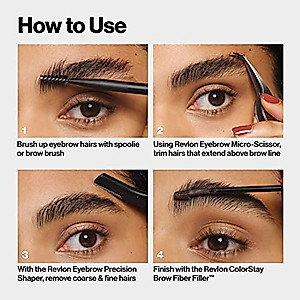 Revlon Eyebrow Precision Shaper, Reusuable, Easy to Remove Unwanted Hairs, Japanese Steel with Protective Shield