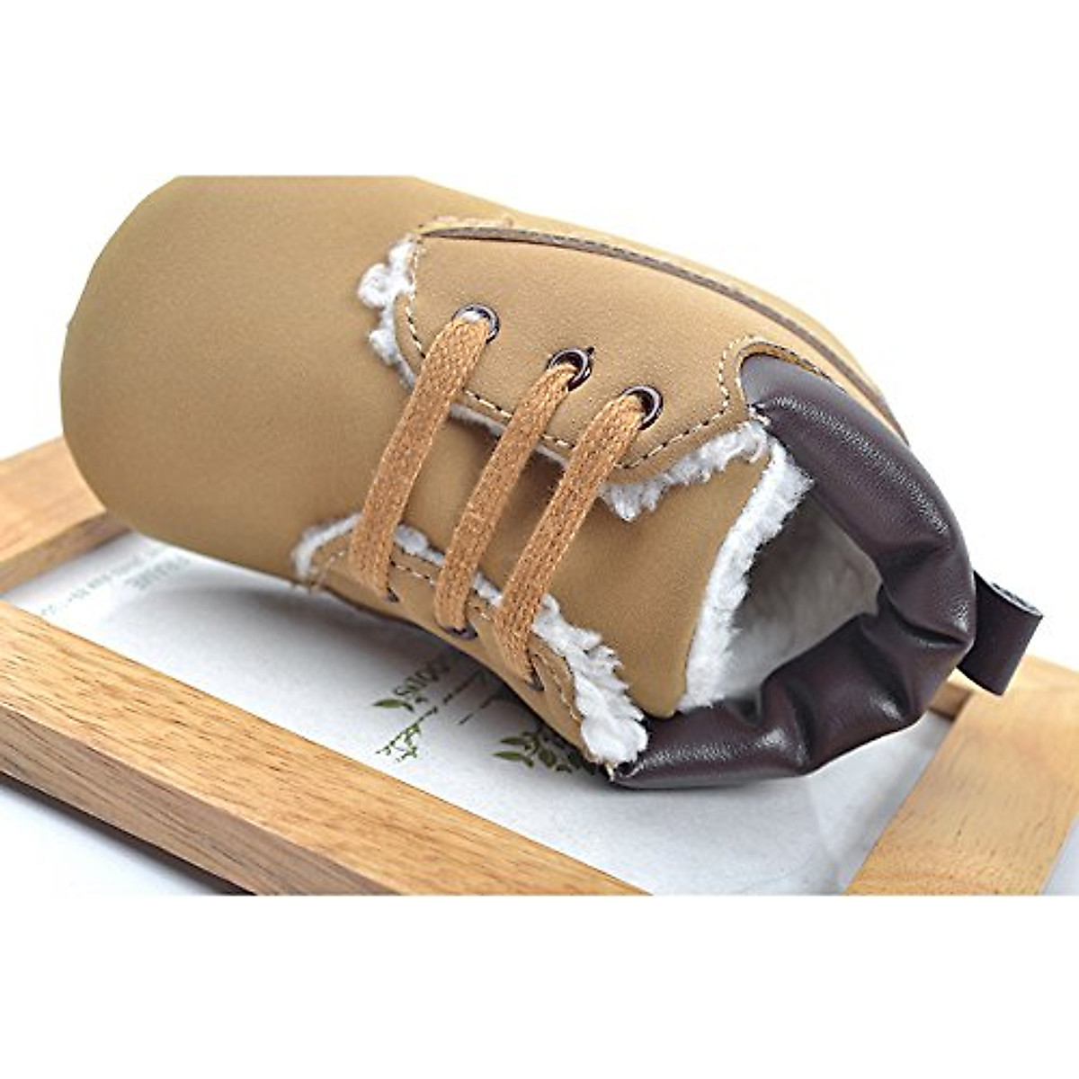 Baby Boy's Girls Warm Snow Short Boots First Walkers Shoes 0-18 Months(Brown,0-6months)