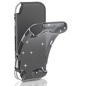 NANANINO Switch lite Clear Glitter Case, Switch lite Protective Case, Switch lite TPU Case - Clear