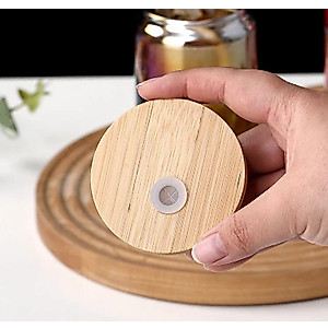 [4 pc set] Can Shaped Drinking Glass Cups with Bamboo Lid, Glass Straw, and Cleaning Brush. High Borosilicate Glass Material. Excellent for smoothies, soda and iced coffee.