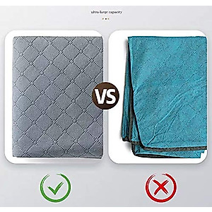 Large Capacity Clothes Storage Bag - Clothes Storage Bins - Clear Window Zipper Storage Bags with Reinforced Handle Thick Fabric for Comforters, Blankets, Bedding, 24Gal (Grey)