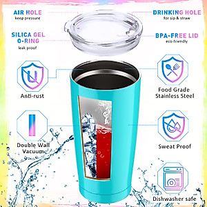 12 Pieces 20 oz Stainless Steel Tumbler Bulk with Lids, Powder Coated Travel Mug Tumblers Double Wall Vacuum Insulated Coffee Tumbler Cup for Hot Cold Water Drinks, 12 Colors