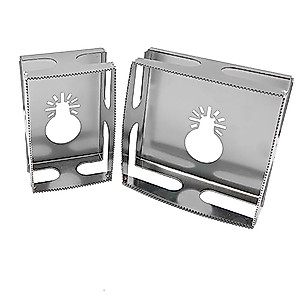 One Step in Place Square Slot Cutter, 2 Pcs Steel Sleeve Slotting Knife Square Rectangular Milling Cutter Engraving, Hole Cutting Tool for Carving Milling Sheetrock,Wood,Drywall and Voltage Box
