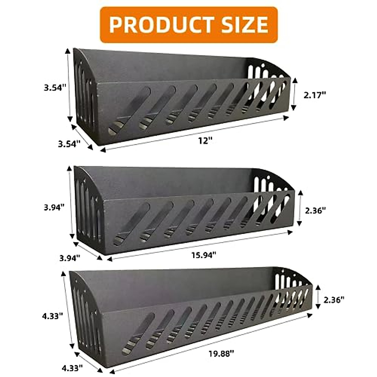 NAFCOOL Magnetic Spice Rack for Refrigerator, 3 Packs, Adjustable, Rust Resistant Steel, Non-Slip, Dishwasher Safe