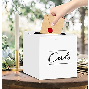 HEIPINIUYE Black Card Box Holder Wedding Card Box Money Box Card Box Holder for Wedding Baby Shower Bridal Shower Birthday Party Favor Table Centerpiece Decoration