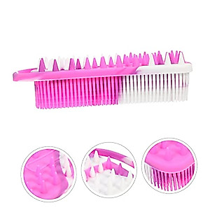 Healifty 3pcs Bath Massage Brush Scalp Shampoo Brush Silicone Scalp Massager Bath Scrubber Exfoliating Body Scrubber Body Brush Hair Wash Brush Women Body Scrubber Bath Brushes Square Man