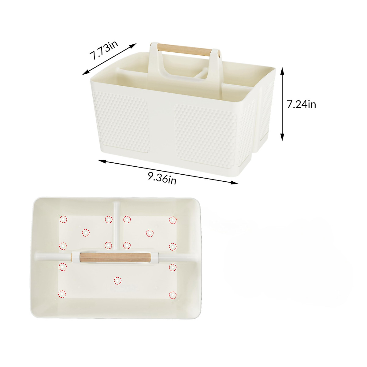 Xuhdukc Portable bathroom caddy with handle for kitchens, bathrooms, trips, picnics, college dorms. Bathroom caddies are a necessity for college life.