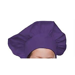 CHEFSKIN Big & Tall 2X XXL Mushroom Chef Hat, Fully Adjustable (Purple)