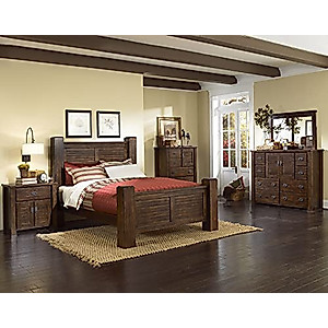 Progressive Furniture Trestlewood Chest, 40" x 18" x 52" H, Brown