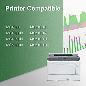 50F1X00 Extra High Yield Toner Cartridge (1-Pack, Black) - Lovn Compatible 501X 50F1X00 Toner Cartridge (10,500 Pages) Replacement for Lexmark MS410dn MS510dn MS610dn MS610dte MS610dtn MS415dn Printer