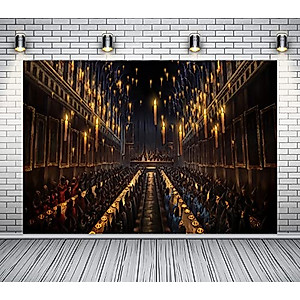 7x5ft Magic Castle Witch Wizard School Photography Backdrop Hall Candles Church Photo Studio Background for Room