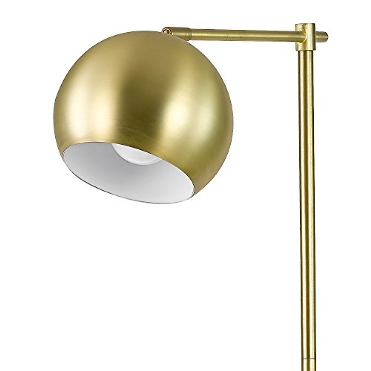 Globe Electric 12915 60" Floor Lamp, Gold, Satin Finish, in-Line On-Off Switch, Floor Lamp for Living Room, Floor Lamp for Bedroom, Home Improvement, Reading Lamp, Home Office Accessories, Floor Lamp
