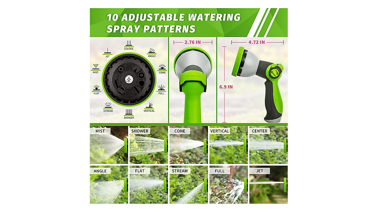 Automan Garden Hose Nozzle 2 Pack for Watering, Cleaning & Pets