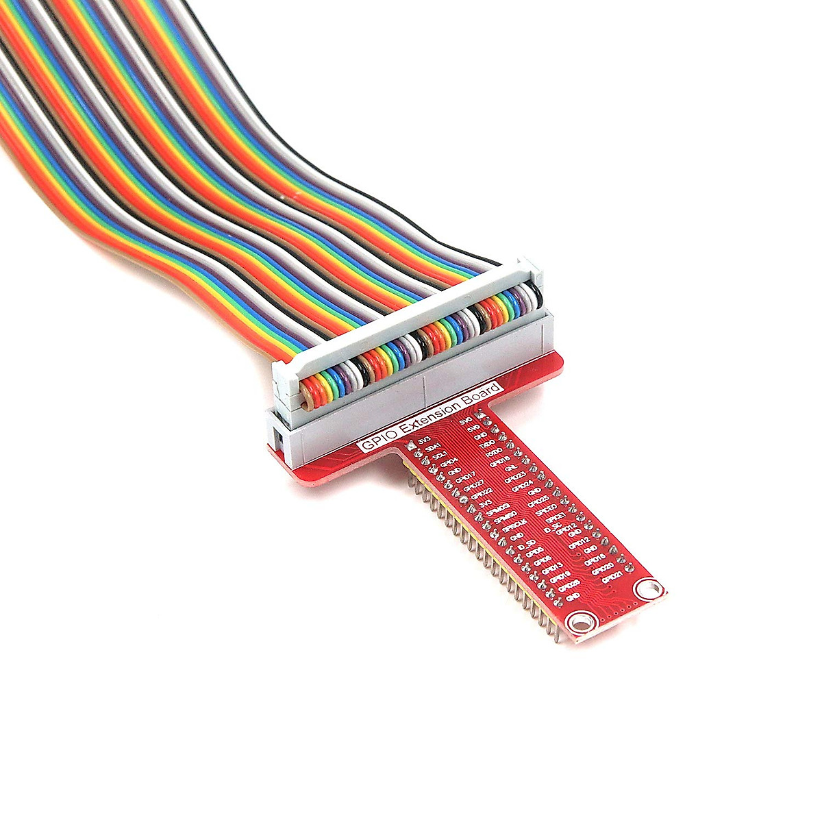 Quluxe 2 Set RPi GPIO Breakout Expansion Board + Ribbon Cable + Assembled T Type GPIO Adapter FC40 40pin Flat Ribbon Cable for Raspberry Pi B+ Kit