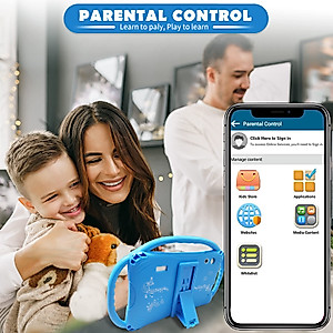 TOPELOTEK Kids Tablet 7 inch Toddler Tablet for Kids WiFi Android 10.0 32GB Kids Tablets Kids Learning Educational APP Pre-Installed YouTube Netflix Parental Control Kid-Proof Case (Blue)