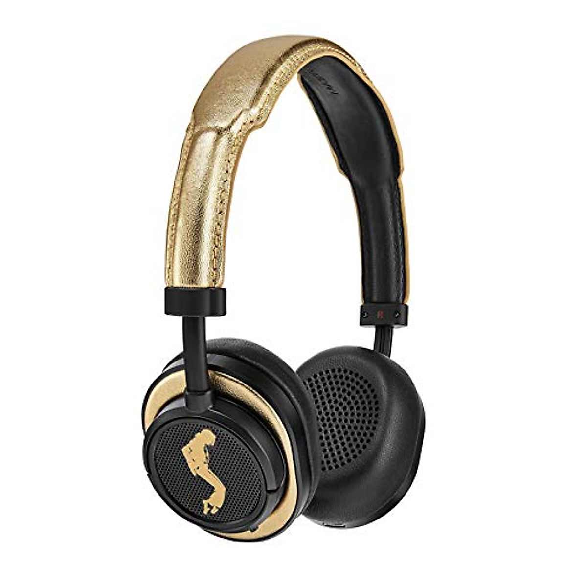 Master & Dynamic MW50+ Wireless Bluetooth Headphones, 40mm Beryllium Driver, Interchangeable 2-in-1 Design, Converts from Over-Ear Headphones to On-Ear Headphones, Michael Jackson (Black/Gold)