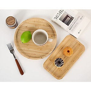 Bamboo Vanity Tray, Bathroom Counter Tray, Toilet Tank Tray, Bathroom Tray for Organizing and Home Decor, 7.9 x 5.1 x 0.8 inch