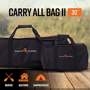 GROUNDGRABBA Carry All Bag ll | 30" Bag Designed for Tent Stakes and Accessories