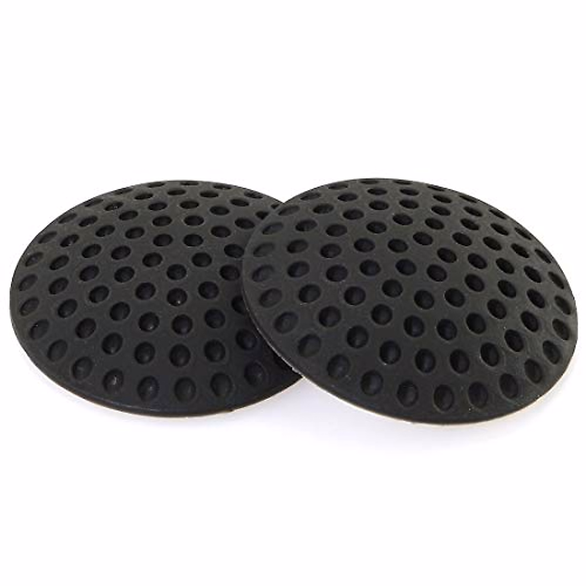 HJ Garden 2PCS Black Wall Protectors Door Handle Bumpers Buffer Guard Doorknob Rubber Self Adhesive Silencer Crash Pad for Home Office Doorstop Door Stopper