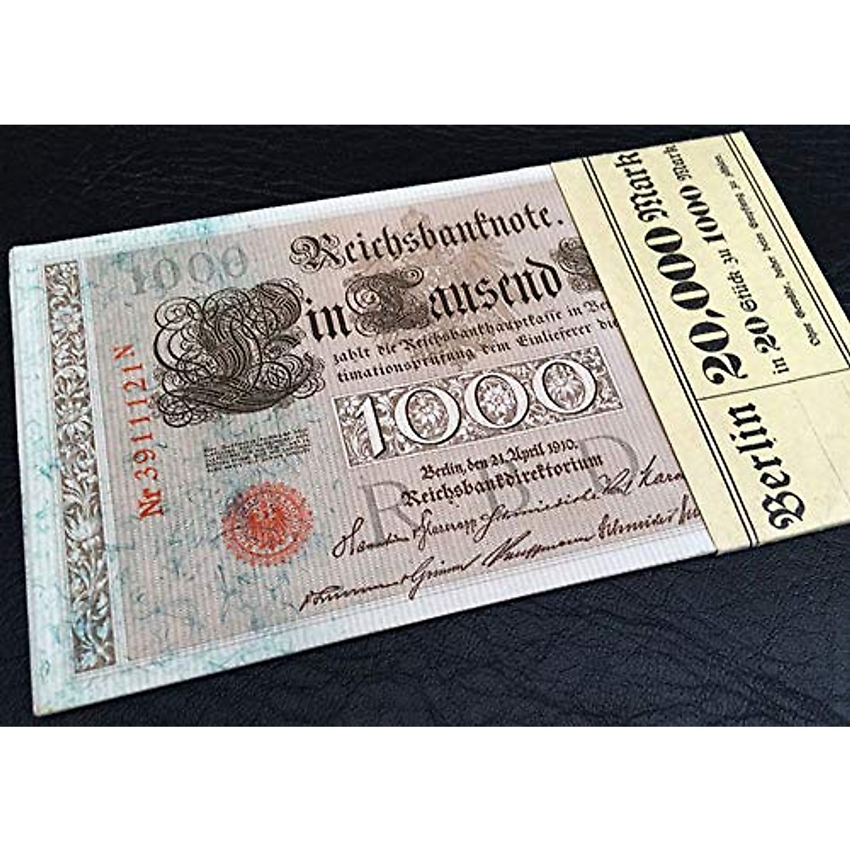 1910 DE GIANT PACK FRESH GERMAN 1910 1000 MARKS! HIGHEST DENOM LARGEST GERMAN EMPIRE BILL! 1000 Marks CRISP UNCIRCULATED