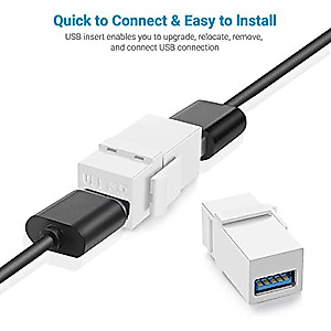 USB 3.0 Keystone Jack Inserts (5 Pack)