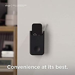 elago Universal Remote Holder Mount Compatible with Apple TV Remote and All Other Remote Controls - Reusable Gel Pad or Screw Mounting Options, Available Wired Charging [ Medium ] [Black]