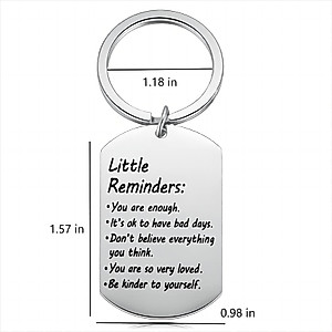 Little Reminders Keychain, Mental Health Gift, You Are Enough Keyring, Positive Thinking Reminder Daily Affirmation Inspiration Uplifting Quotes, Self Love