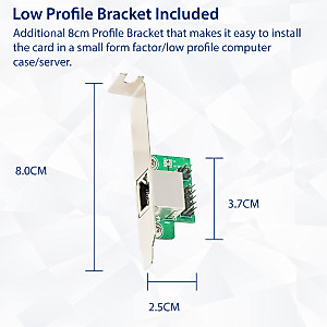 IO CREST 2.5 Gigabit Ethernet Mini PCI-E Network Controller Card 10/100/1000/25000 Mbps RJ45 LAN Adapter Converter for Desktop PC,SI-MPE24073
