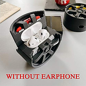 Case Cover for Apple AriPods Pro, AriPods Car Wheel Case Compatible with Apple AriPods 1 Earbuds Accessories for Apple AriPods 2 (AirPods Pro,Red)