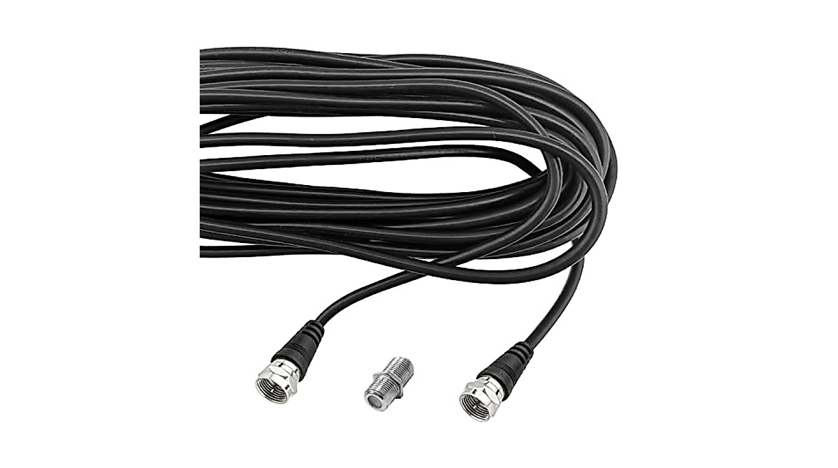 EleMiniKin 15Ft Coaxial Cable Extension for HDTV & Cable Modem