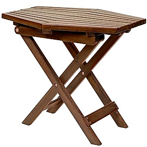 CleverMade Tamarack Folding Table - Outdoor Patio Furniture Accessory for Home Entertaining in the Patio, Backyard, and Deck, Cinnamon, Small