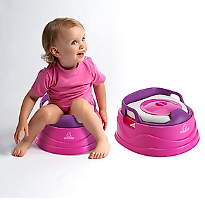 Babyloo 3 In 1 Bambino Booster Potty Training System with Free Standing Potty, Step Stool, and Toilet Mount for 1 to 6 Year Olds, Blue and Green