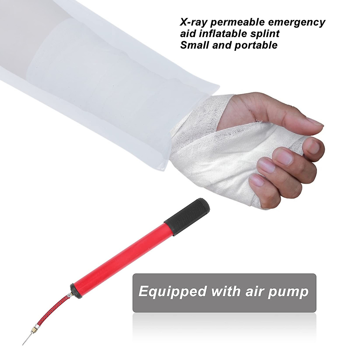 Tomotato Air Splint Kits, Inflatable Fracture Splint Inflatable Fracture Support Injury Stabilizer for Ankle Leg Arm for Home Outdoor Emergency Use