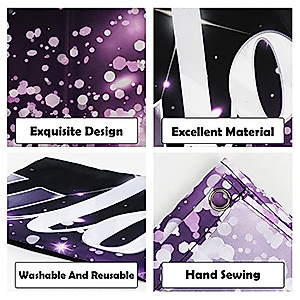 HAMIGAR 6x4ft Happy 75th Birthday Banner Backdrop - 75 & Fabulous Birthday Decorations Party Supplies for Women - Purple
