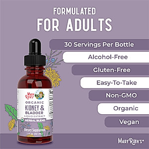 MaryRuth's | Kidney Support Supplement | Urinary Tract Health & Bladder Support for Women & Men | Vegan | Non-GMO | Gluten Free | 1 Fl Oz