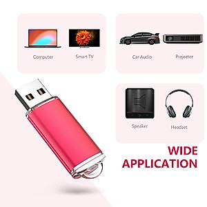 KOOTION 2GB USB 2.0 Flash Drives 10 Pack USB Flash Drives Pen Drive Memory Stick Thumb Drive USB Drives, Red