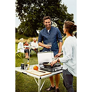 Campingaz, Portable Two Burner Gas Cooker, Outdoor Grill, White