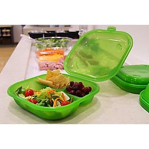 Preserve Preserve2Go Reusable Take Out Food Storage Containers, 9"x9"x3", Apple Green