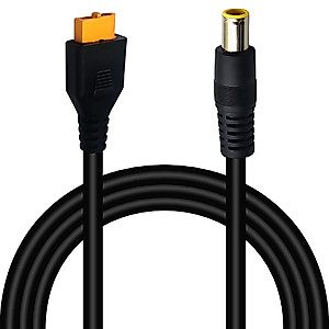 GELRHONR DC 8mm to XT60 Solar Panel Adapter Power Cable,14AWG DC7909 to XT60 Connector Jack Cable for Solar Generator Portable Power Station 1M (Balck - 1M - XT60 Female to DC7909 Male)