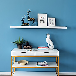 WELLAND New Chicago Floating Shelf, White Floating Wall Shelf Ledge Shelf, 60-inch, White