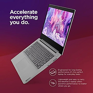 Lenovo 2023 IdeaPad 3i Business and Student Essential 14'' FHD Laptop, 12GB RAM, 512GB NVMe SSD, Intel Core i3 Processor (Up to 4.10 GHz), HDMI, Win11S, Gray, Z&O Accessories