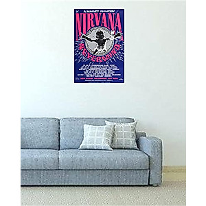 Buyartforless Nirvana - Nevermind Aussie Tour 1992 36x24 Music Art Print Poster, Multicolor