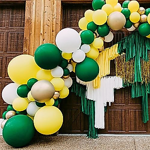 RUBFAC 36in Dark Green Giant Balloons, 5pcs Green Latex Helium Balloons for Birthday Wedding Party Photo Shoot Baby Shower Decoration