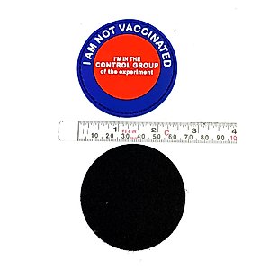 TUFF Glow in The Dark 3D PVC Patch, 2.5 Inch No Vax PVC Patch with Hook and Loop Fastener, Well Made Hook Backed Morale Patches, Perfect to Apply to Any Loop Surface
