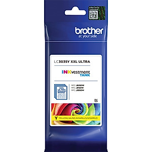 Brother Genuine LC3035Y, Single Pack Ultra High-Yield Yellow INKvestment Tank Ink Cartridge, Page Yield Up to 5,000 Pages, LC3035, Amazon Dash Replenishment Cartridge