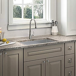 KOHLER 596-VS Simplice Pull Down Kitchen Faucet, High Arch, Vibrant Stainless