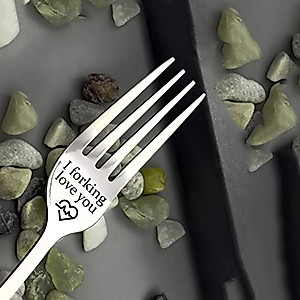 Anniversary Christmas Gifts for Husband Girlfriend from Wife Boyfriend I Forking Love You Fork Gifts for Him Her Funny Birthday Gift Dessert Forks for Couple Hubby Fiance