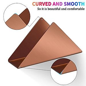 Stainless Steel Napkin Holder,Minimalistic Metal Napkin Dispenser,Cocktail Napkin Organizer,Triangle Shape, Rose Gold,1 Piece