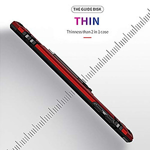 ULAK Compatible with iPod Touch 7 Case/iPod Touch 6 Case with 2 HD Screen Protectors, Hybrid Rugged Shockproof Cover with Built-in Kickstand for iPod Touch 7th/6th/5th Generation (Red)