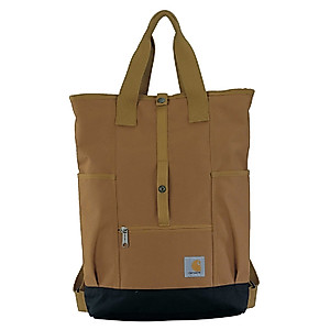 Carhartt Legacy Women's Hybrid Convertible Backpack Tote Bag, Carhartt Brown